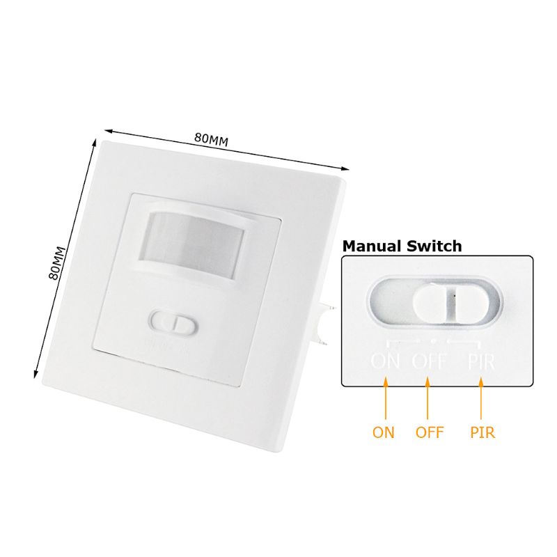 Infrarood PIR Motion Sensor Switch PVC Verzonken W... – Vicedeal