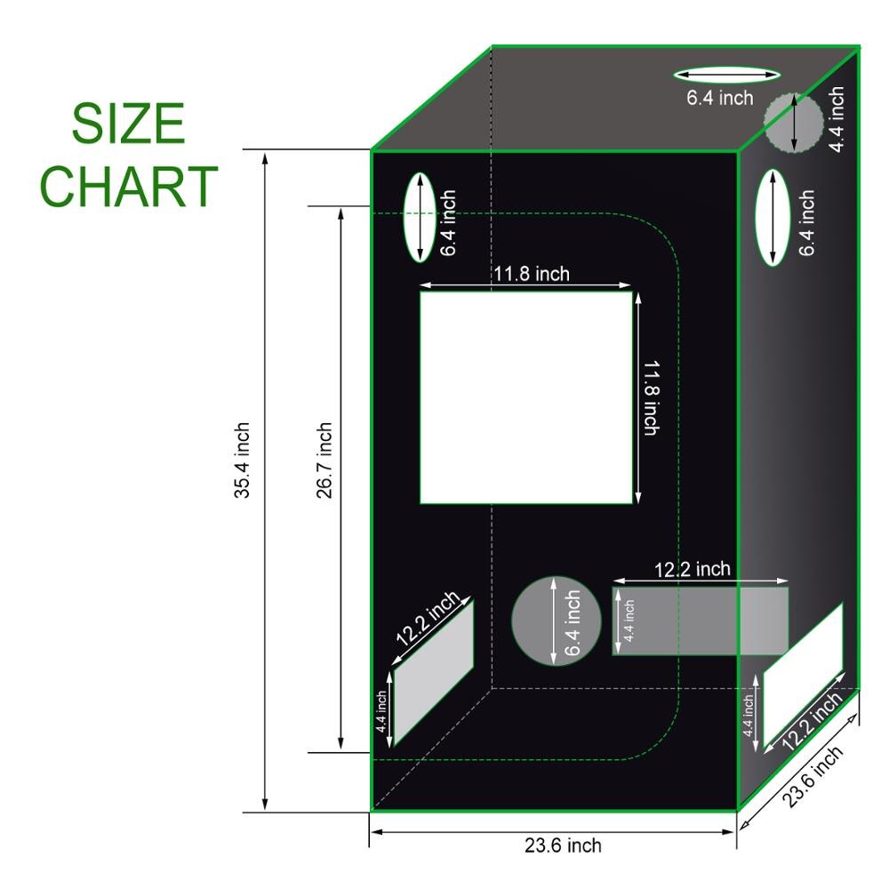 Hon&Guan 600D Growing Tent 60*60*90cm Reflective H... – Vicedeal
