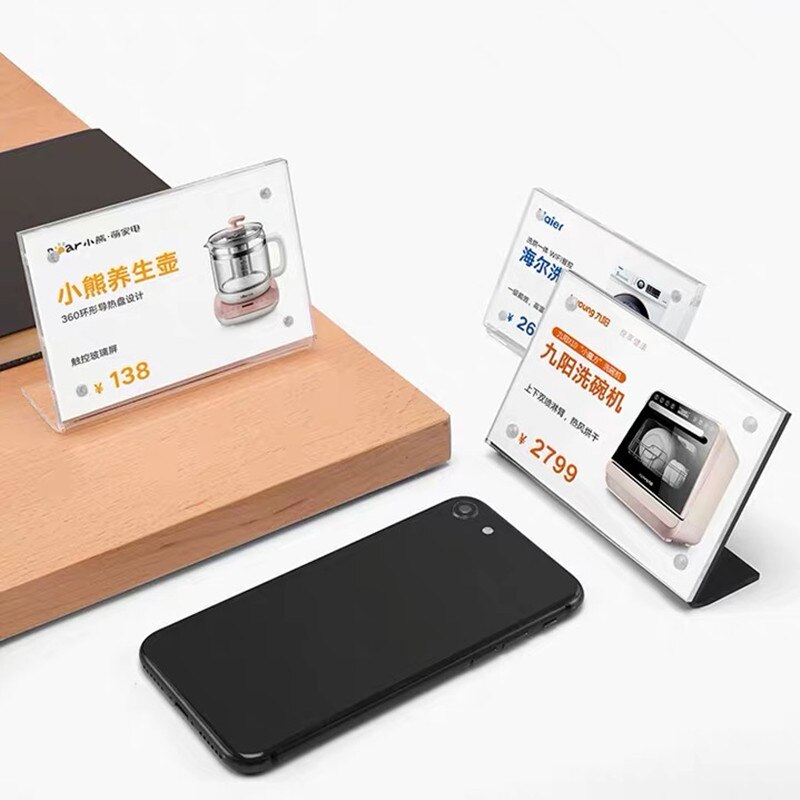 90*60mm Magnetic Slant Back Desk Acrylic Sign Hold... – Grandado