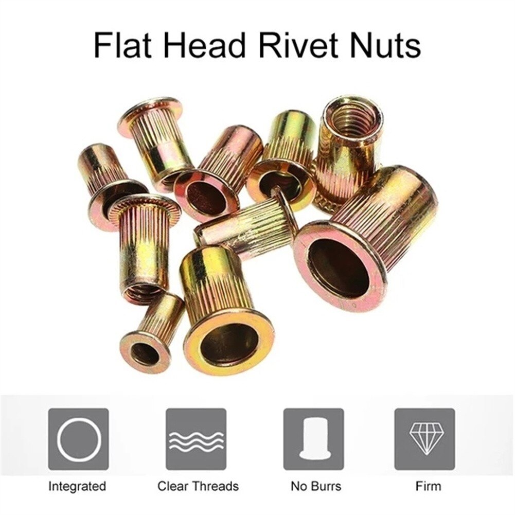 300 Pcs Rivet Nut Insert Nutsert Cap Zinc Plated C... – Grandado