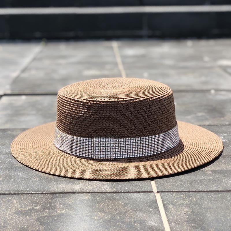 Spring Summer Retro Gold Braided Flat Head Straw H... – Vicedeal