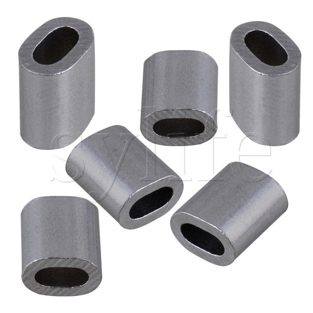 M2 Sliver Color Aluminum Clip Oval Wire Rope Ferru... – Vicedeal