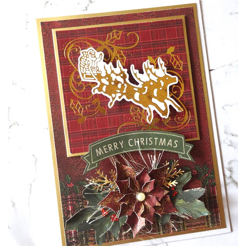 Holly Branch Christmas Celebrate Decor Frame Dies ... – Grandado