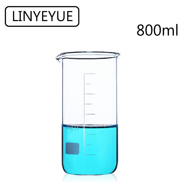 LINYEYUE 800mL Glass Beaker Tall Form Borosilicate... – Vicedeal
