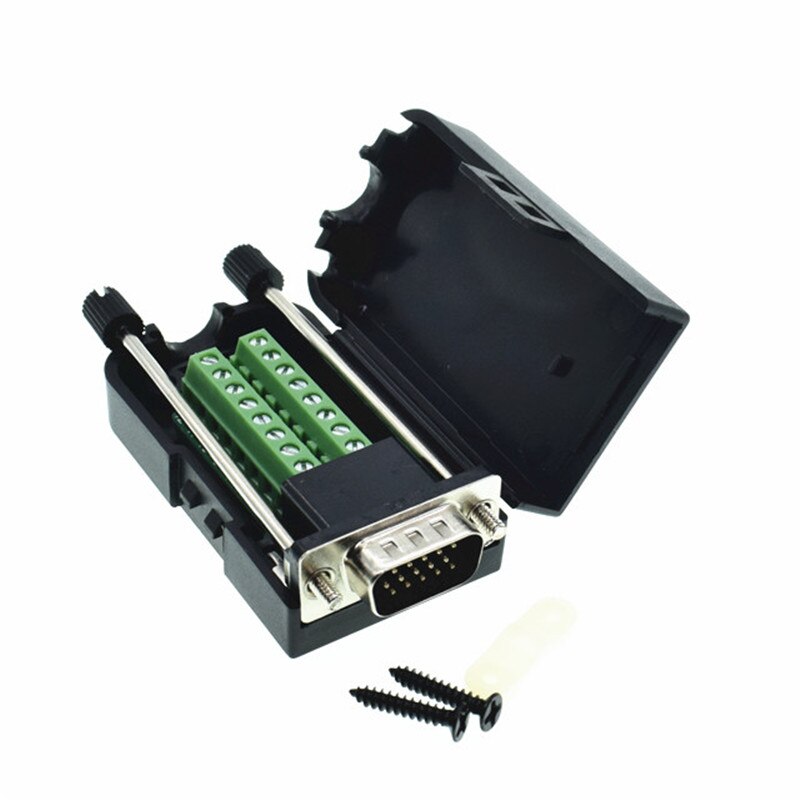 D-SUB DB15 VGA Male 3 Rows 15 Pin Plug Breakout Te... – Grandado