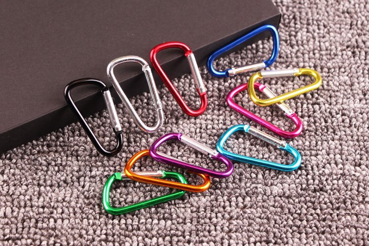 1/5/10PCS Climbing Button Carabiner Camping Hiking... – Grandado