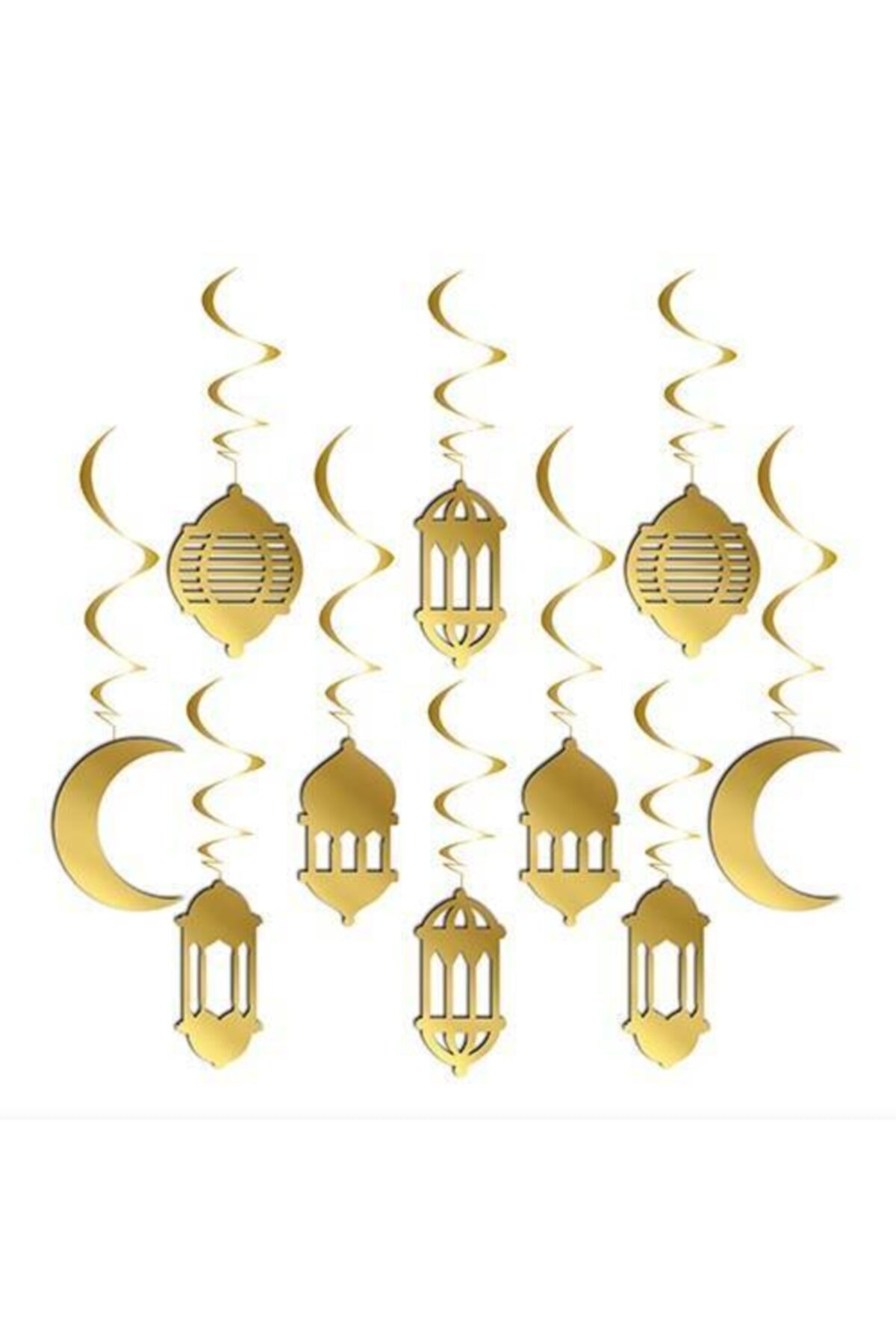Gold 3d Ramadan Ceiling Ornament 10pcs Eid Mubarak... – Grandado