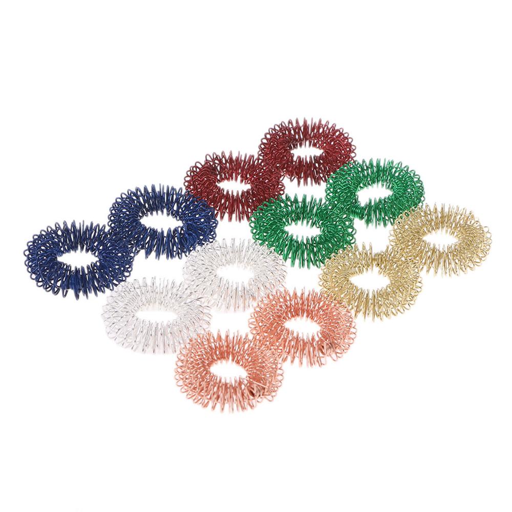 12PCS Spiky Sensory Finger Acupressure Ring Fidget... – Grandado
