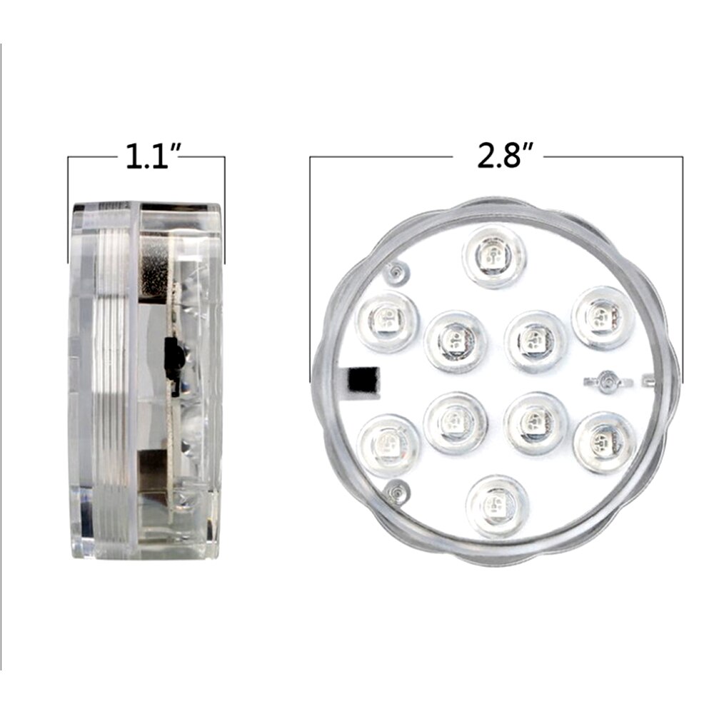 10 Led Afstandsbediening Knop Licht Dompelpompen L... – Grandado