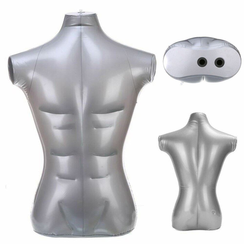 PVC Plastic Inflatable Male Torso Model Form Half ... – Vicedeal