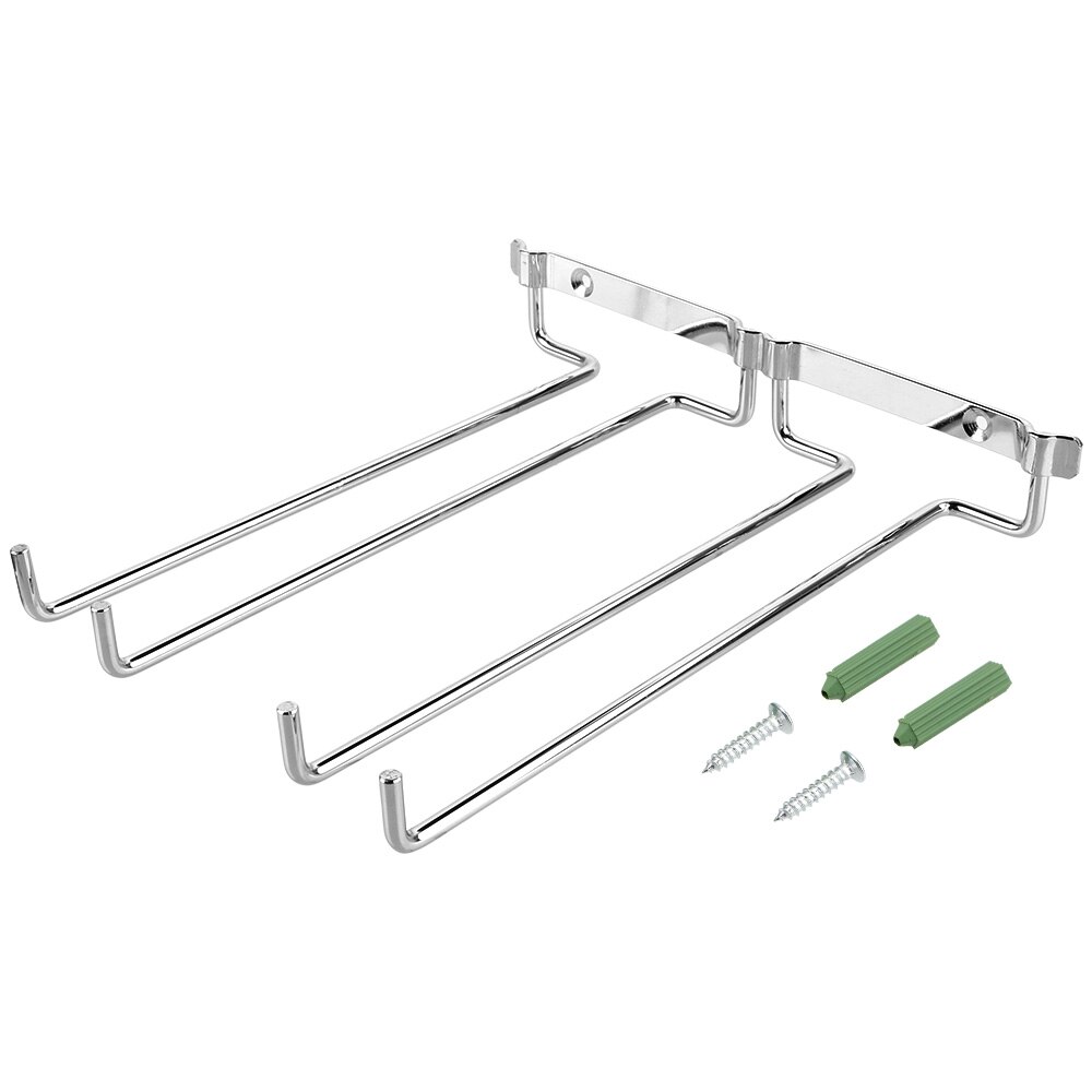 Stemware Hanging Bar Wine Rack Double Row Barware ... – Vicedeal