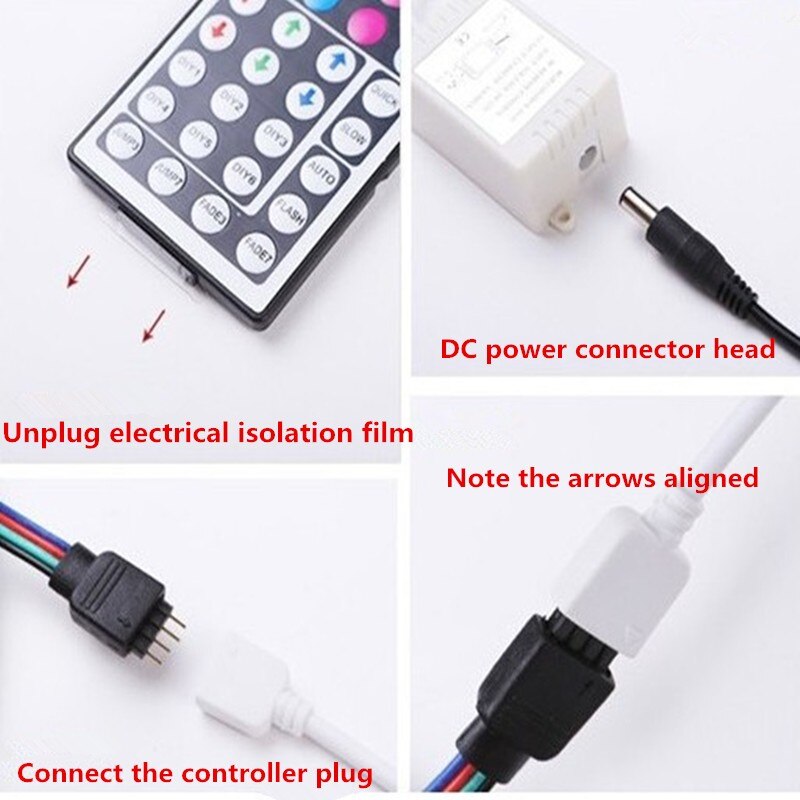 Dc12v 6a 72w ir rgb led controlador 44 teclas led ... – Vicedeal