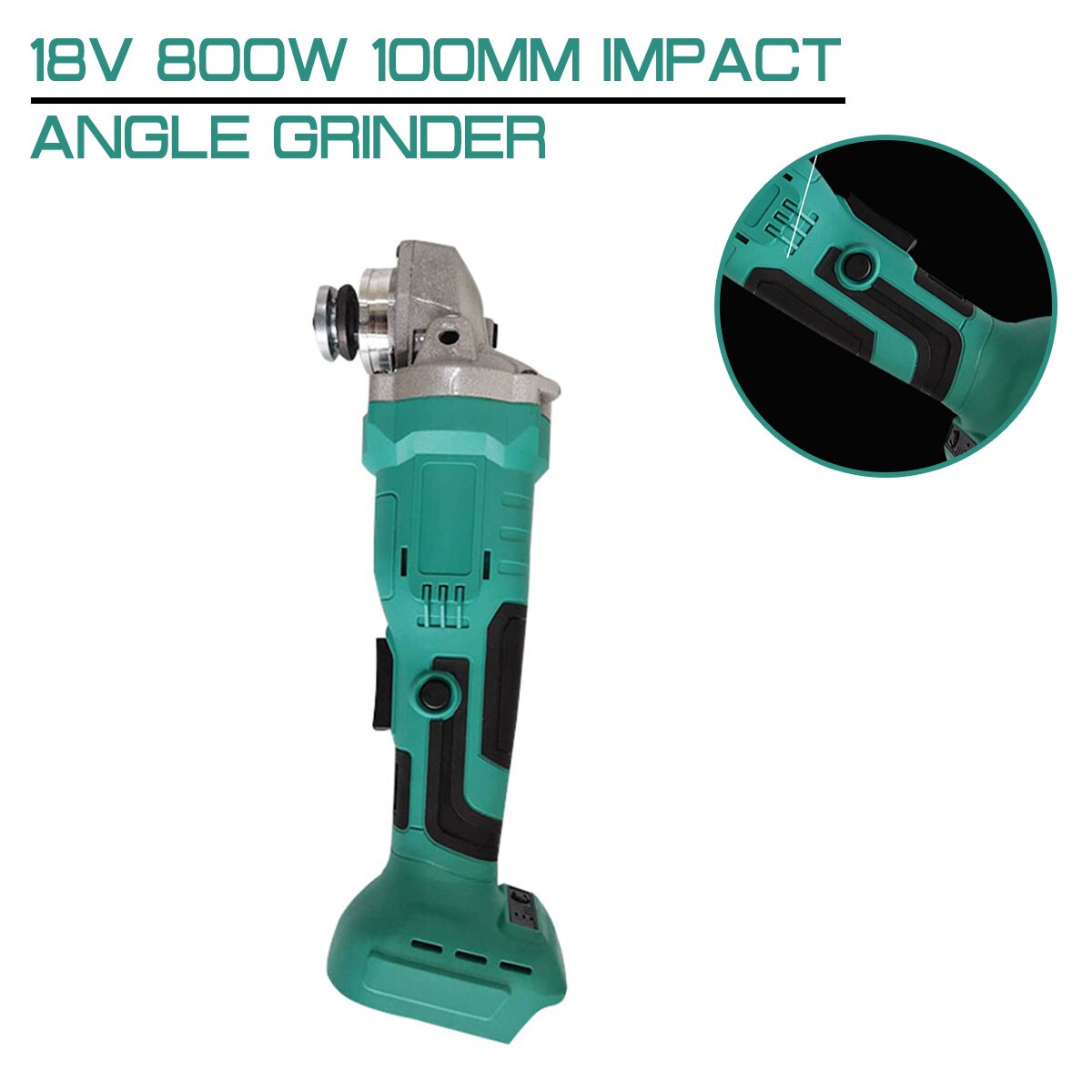 800W 18V Brushless 100mm Impact Angle Grinder With... – Grandado