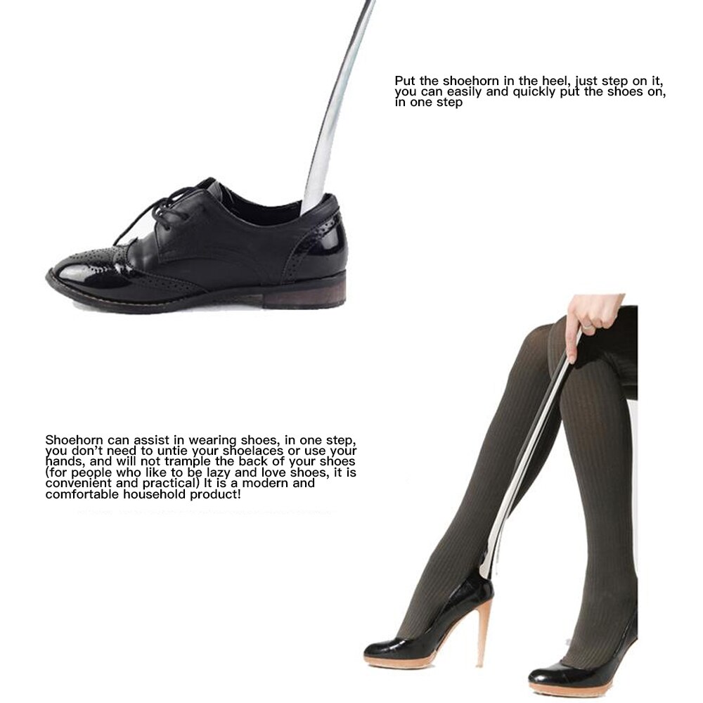 Stainless Steel Shoe Horn Long Handle Shoes Lifter... – Grandado