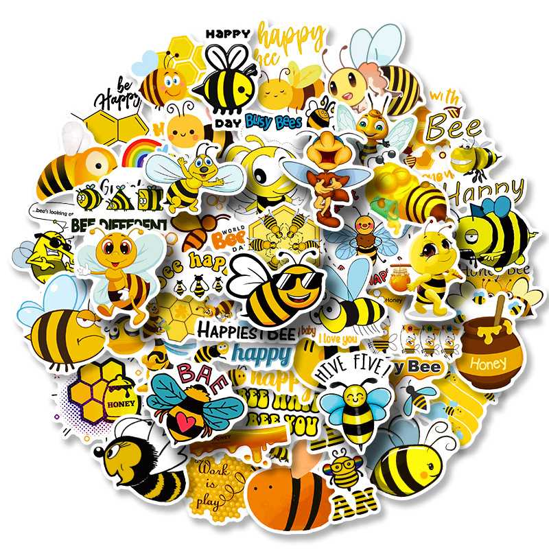 50pcs/set Bee Theme Sticker Waterproof for Car Bum... – Grandado