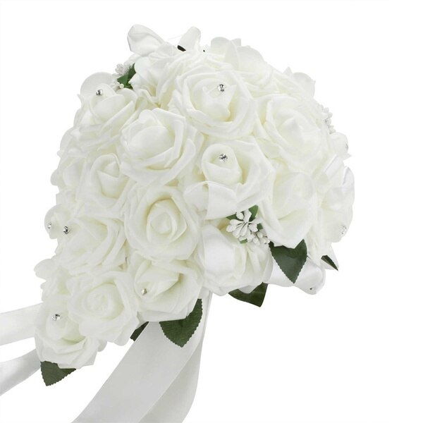 Wit Roze Rose Kunstmatige Foam Realistische Rozen ... – Grandado