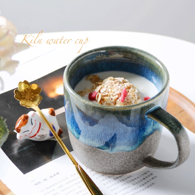 350ml Keramik Milch Kaffee Frühstück Becher Schrit... – Vicedeal