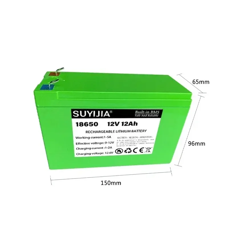 18650 Lithium Battery Pack 12V 20Ah 12Ah Built-in ... – Grandado