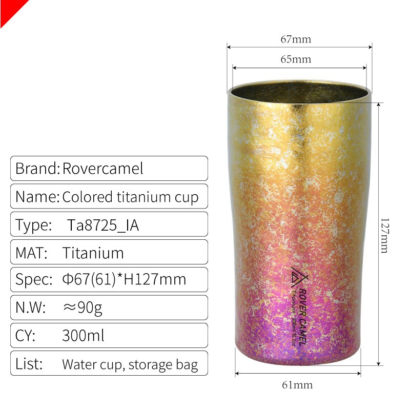 Dubbele Muur Titanium Water Cup 220/350/450/600Ml ... – Vicedeal