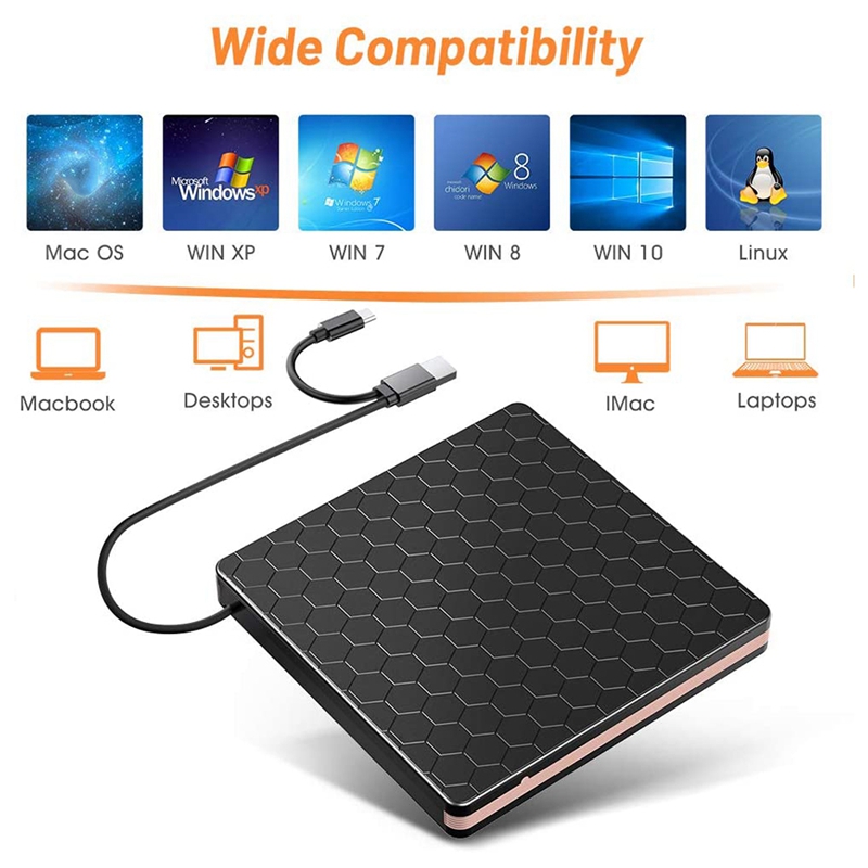 External DVD CD Drive, CD Burner with USB 3.0 and ... – Grandado