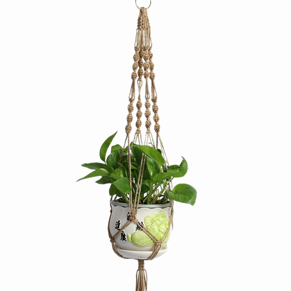 Handcrafted Hanging Rope Basket Plant Braided Hang... – Vicedeal