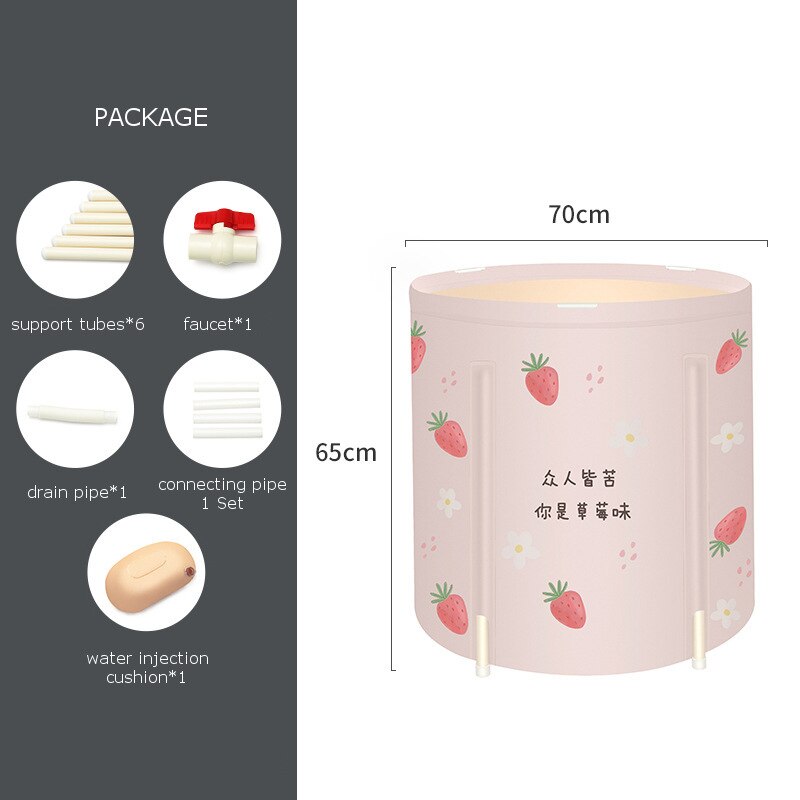 PVC Style Fabric Bracket Adult Folding Bath Barrel... – Grandado