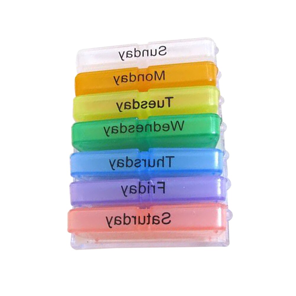 Colorful Medicine Storage Box 28 Grids Weekly Pill... – Vicedeal