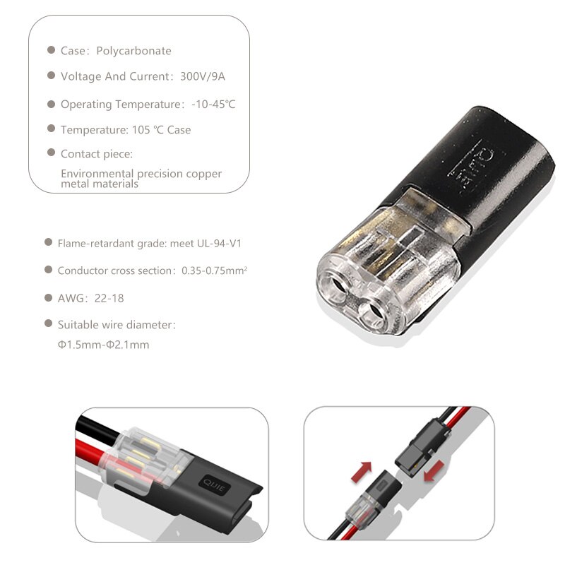 1Pcs Quick Pluggable Splice Led Strip Draad Connec... – Grandado