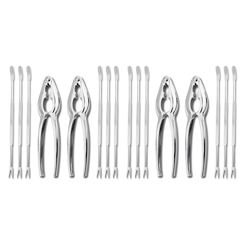 16 Piece Seafood Tool Kit, Stainless Steel Crab Le... – Grandado