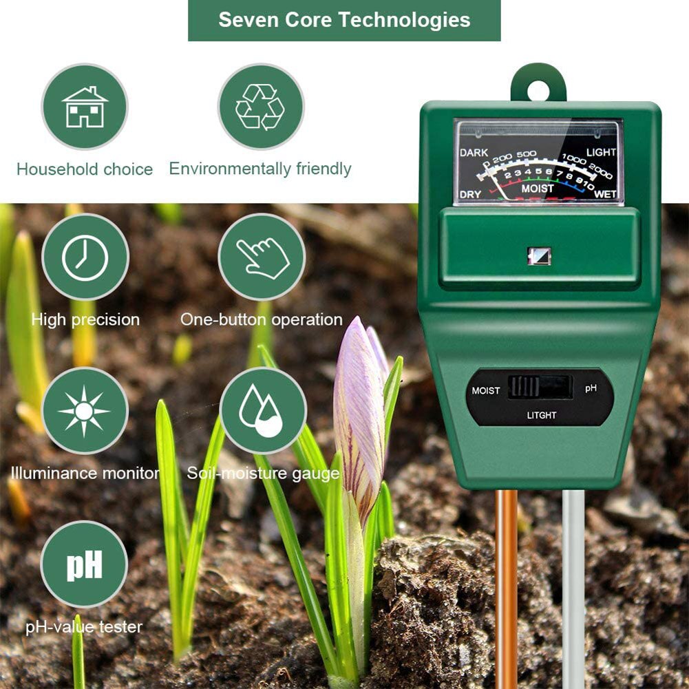 Soil PH Meter 3 in 1 Soil Moisture Light PH Tester... – Vicedeal