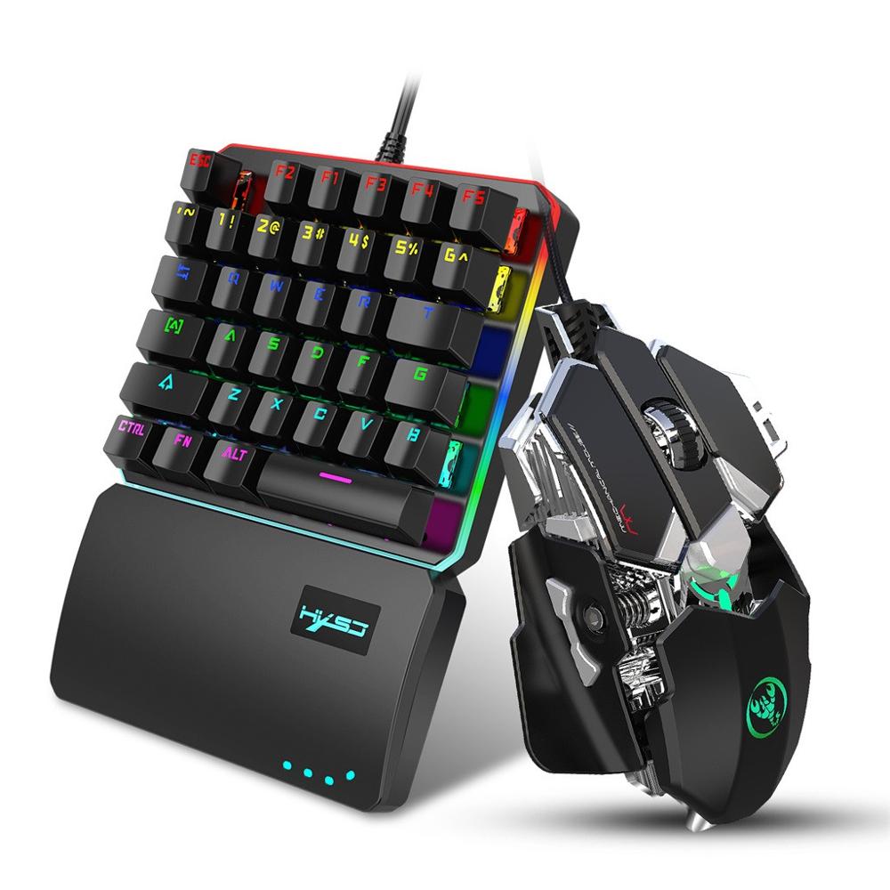 HXSJ V200+J600 Keyboard Mouse Set 35 Keys Mini USB... – Vicedeal