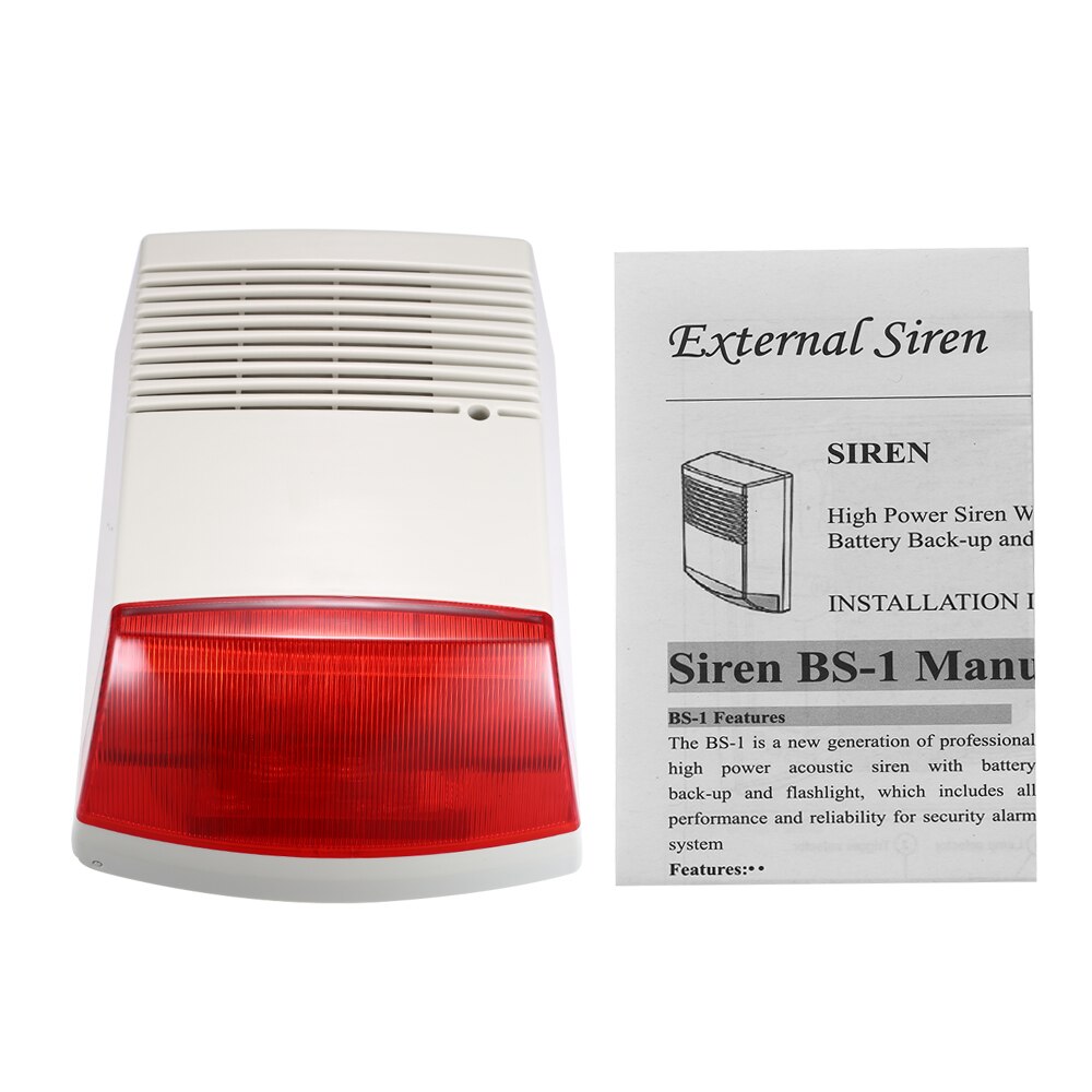Wired Strobe Siren Sound Light Alarm Red Flashligh... – Grandado