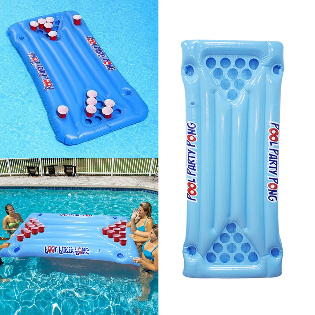 Big PVC Inflatable Beer Pong Raft Floating Pool Pa... – Grandado