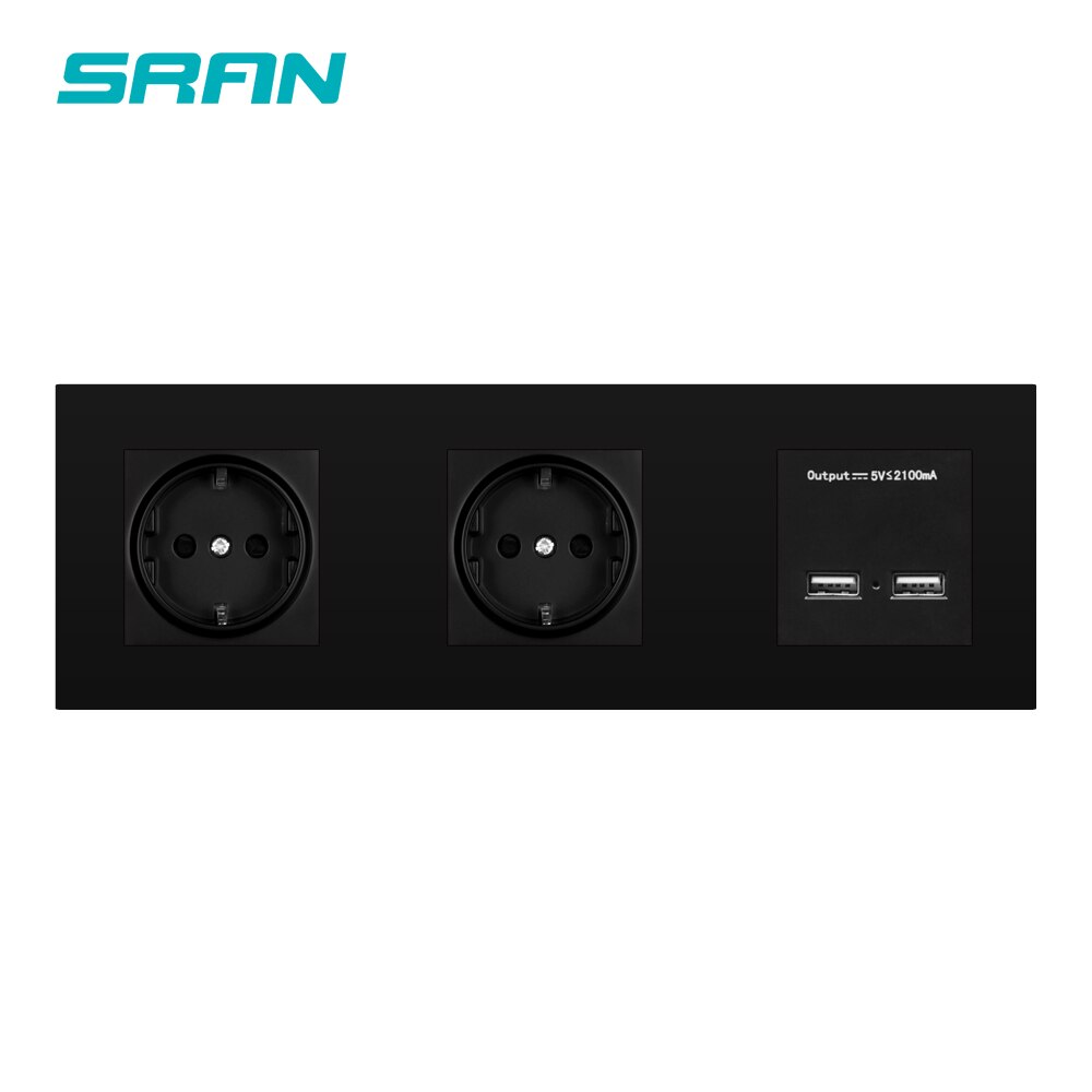 Sran Muur 3 Frame Stopcontact, Stopcontact Met Usb... – Vicedeal