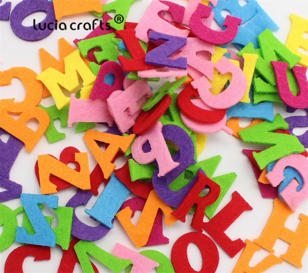 Lucia crafts Random 100pcs Alphabet Number 0-9 Fel... – Grandado