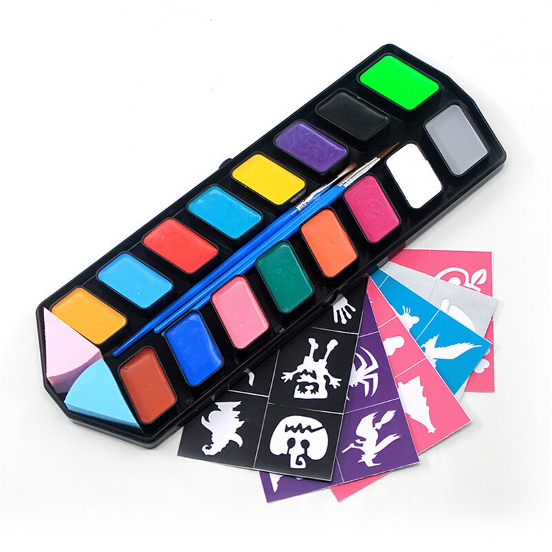 16 - Color Body Painting Set With Tools – Grandado