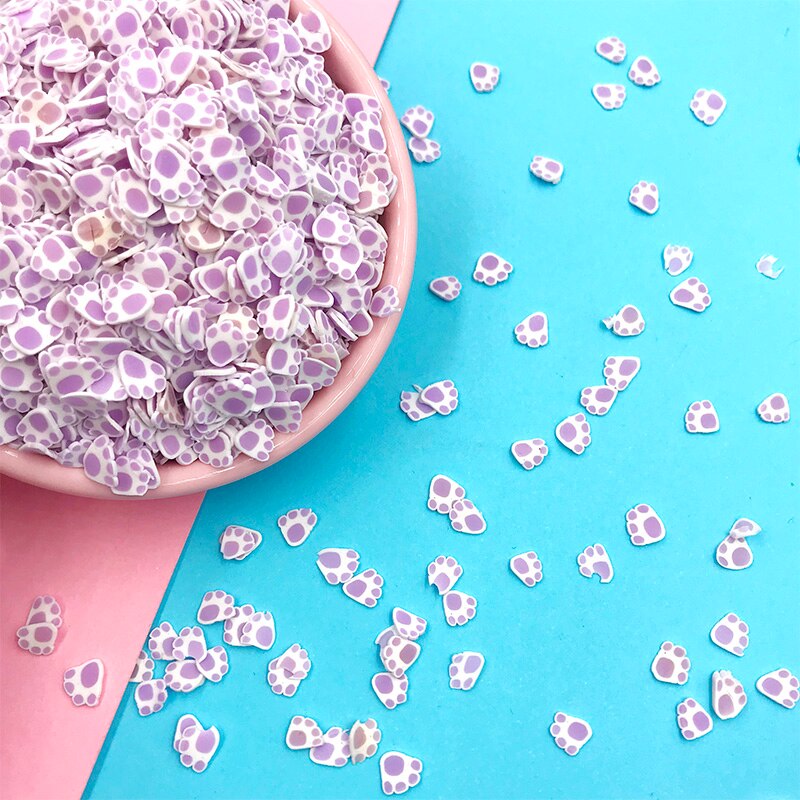 100g Kawaii Bear Claw Soft Clay Slice DIY Nail Art... – Grandado