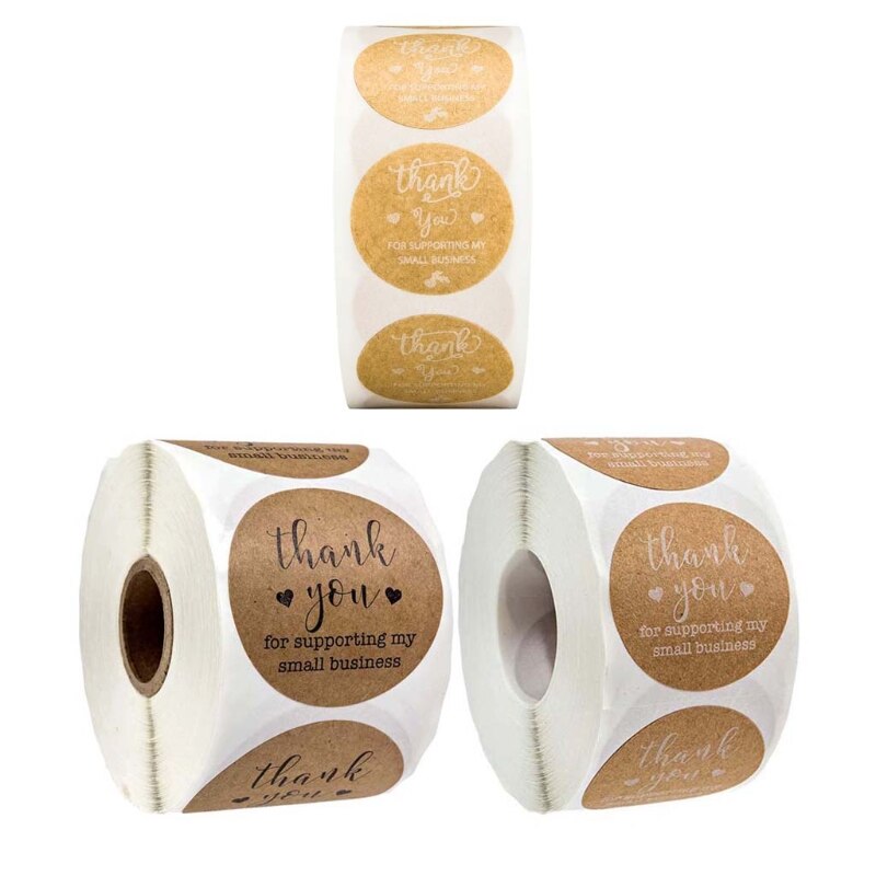 500Pcs/Roll Dank U Voor Ondersteunende Mijn Busine... – Grandado