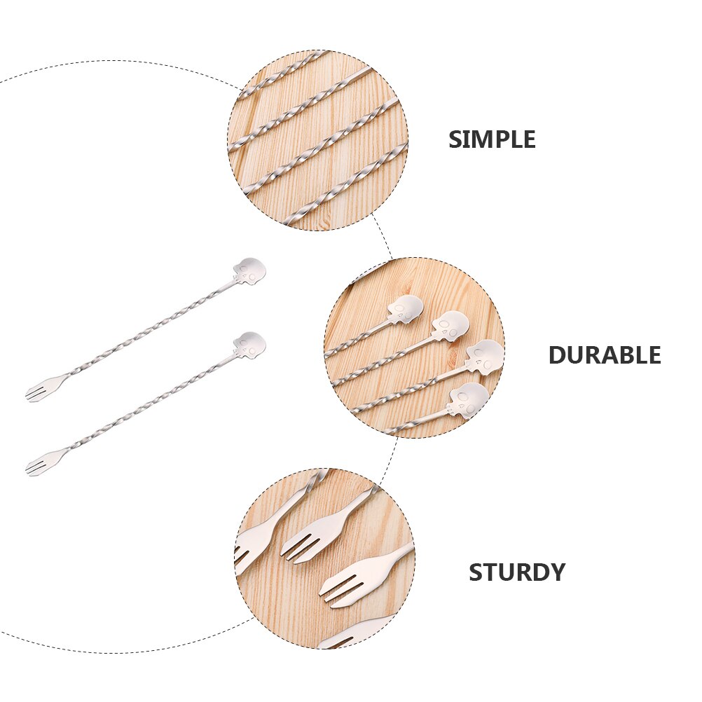 2pcs Stainless Steel Swizzle Stick Cocktail Stirre... – Vicedeal