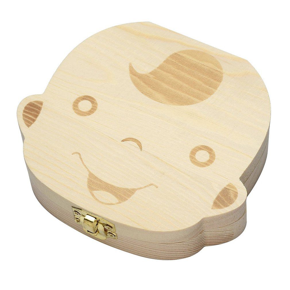Wooden Baby Kids Tooth Storage Box English Teeth U... – Grandado