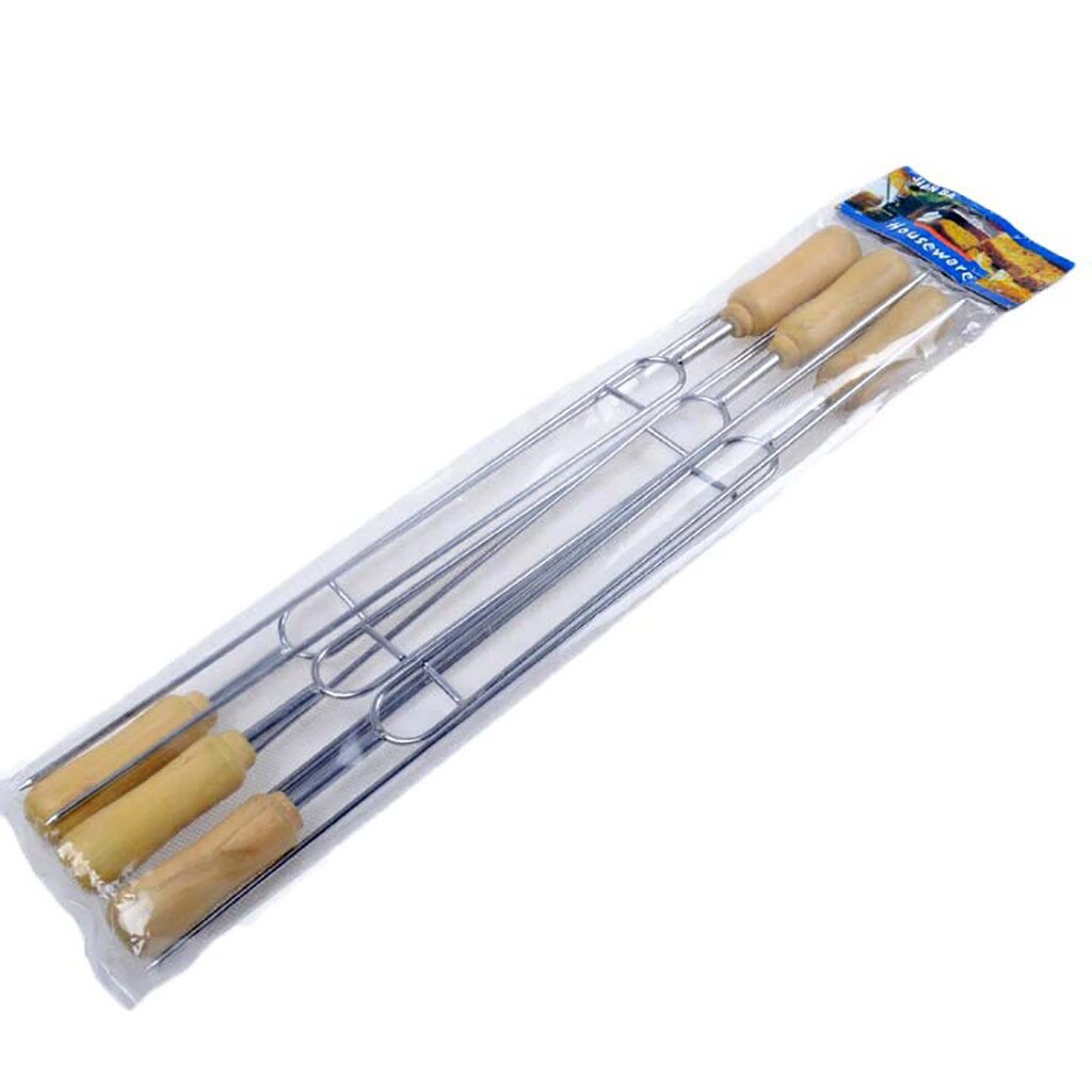 6 stk bbq rustfrit stål shish kabob spyd grill pin... – Vicedeal