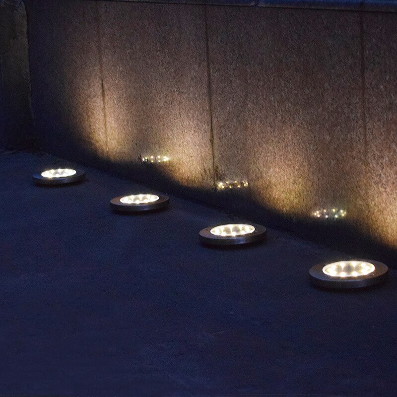 4PCS Solar Powered Disk Lichter 8 LED Solar Pathwa... – Vicedeal
