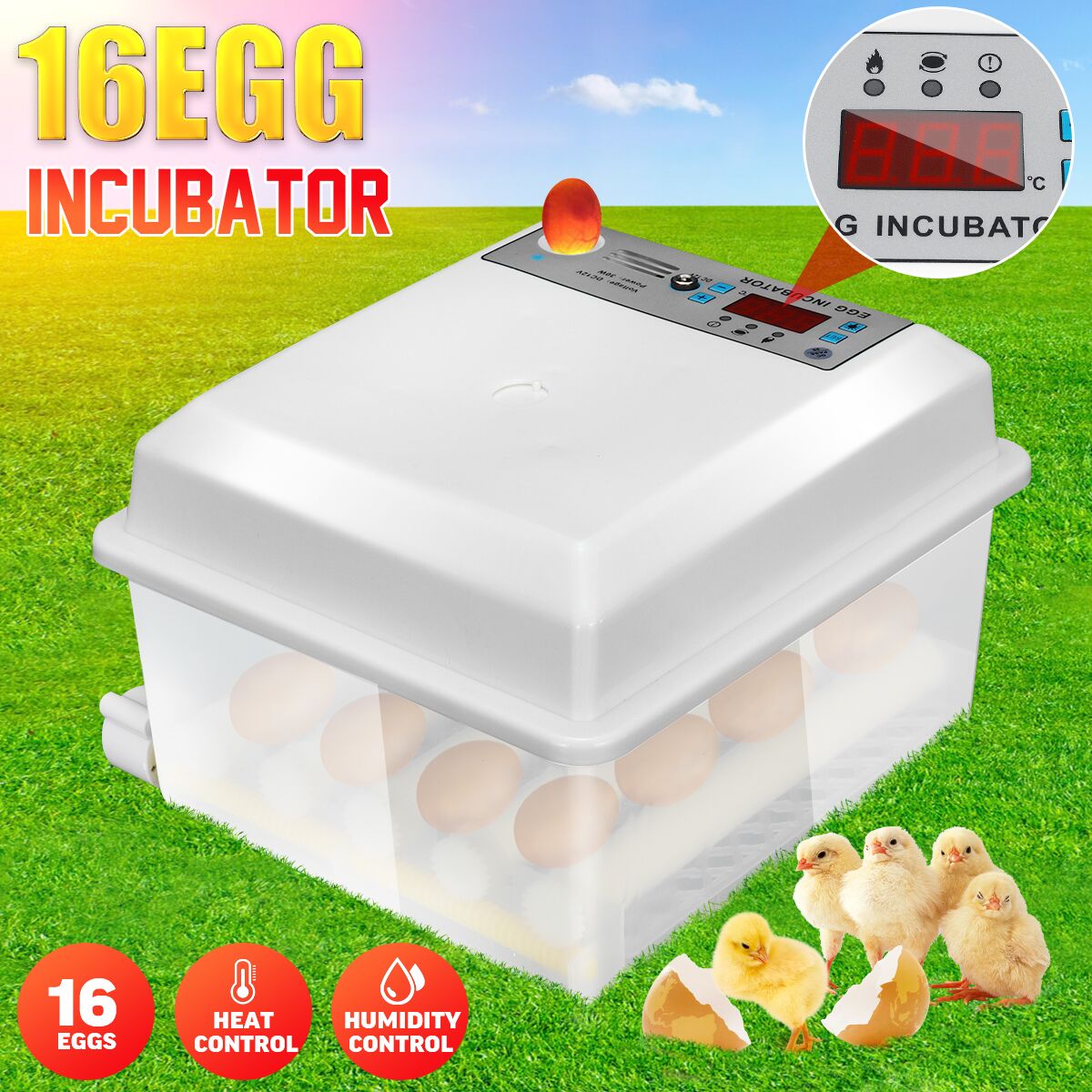 16eggs Poultry Hatchery Machine Hatching Mini Broo... – Grandado