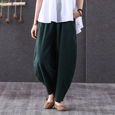Linen pants women Chinese style linen trousers wom... – Grandado