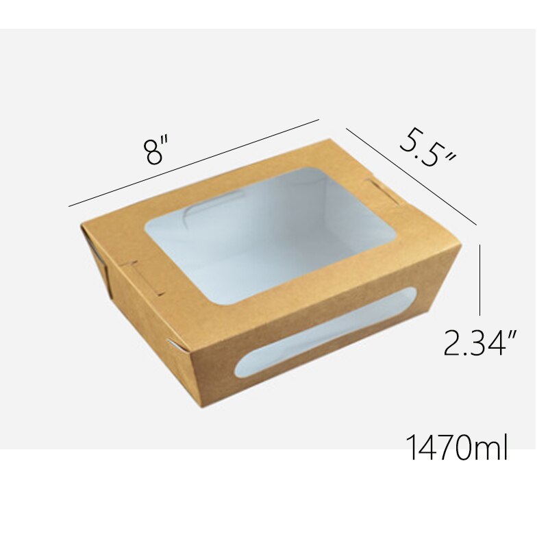 50 Pcs Brown Paper Verpakking Wegwerp Transparant ... – Vicedeal