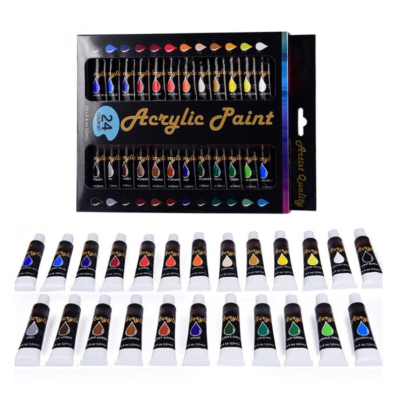12Ml 24 Kleuren Professionele Acryl Verf Tekening ... – Grandado