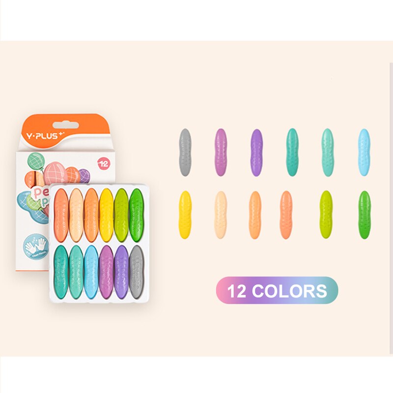 12/24 Macaron Color Peanut Crayon for Kids and Chi... – Grandado