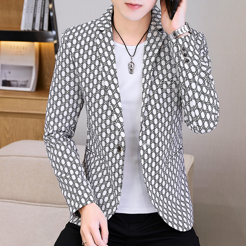 Herfst Volledige Brief Print Mannen Blazers Lange ... – Vicedeal