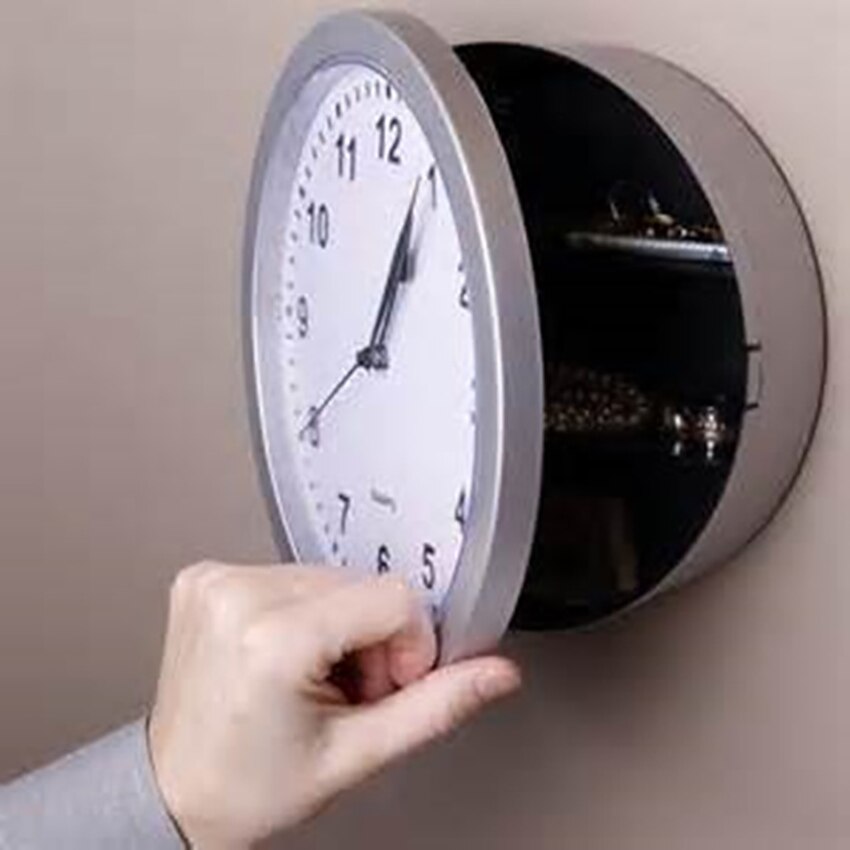 Wall Clock with Hidden Personal Storage Space 25cm... – Vicedeal