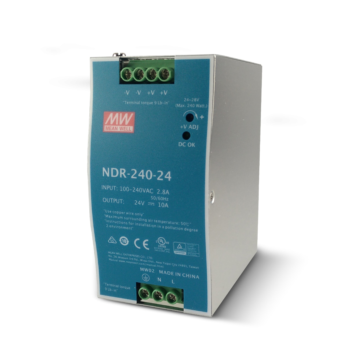 Original MEAN WELL NDR-240-24 240W 24V Industrial ... – Grandado